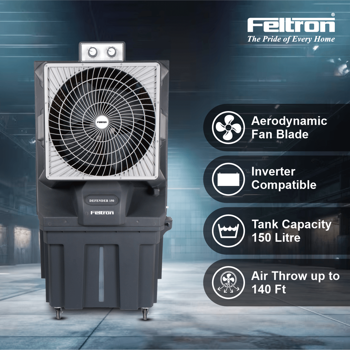 Feltron 150 Ltr Commercial Air Cooler (Defender)